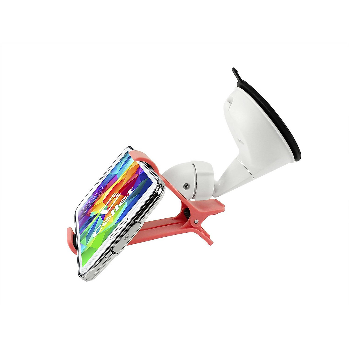 Car Windshield or Dashboard Mount Phone Holder, Suction Cup Mount on Clean Surface Compatible for iPhones Samsung Galaxy Moto Google Pixel Google Map Navigation