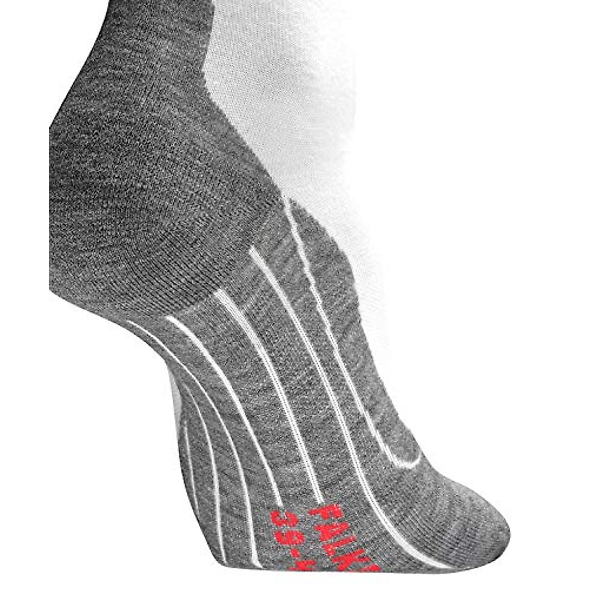 FALKE Men's RU4 Endurance Running Socks, Mid Calf, Medium Cushion, Athletic, Breathable Quick Dry, Organic Cotton, White (White-Mix 2020), 10.5-11.5, 1 Pair