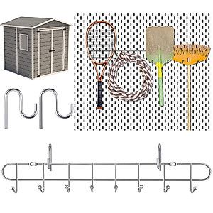 MorningRo 3 Pcs Shed Tool Organizer Garage Wall Organizer Storage Tool Hangers for Garage Wall Heavy Duty Individual Utility Hooks for Shed Garden Broom Rake Hanging Rack Holder