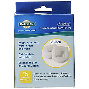 Drinkwell Foam Replacement Pre-Filters - 8 Filters Total (4 Packs with 2 Filters per Pack)