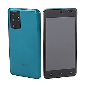 Yunseity Smartphone, 6.1in HD Screen 5G Net S21 Ultra Face Unlock Smartphone, 2GB RAM 16GB ROM Dual Sim Dual Standby Mobile Phone for Android 11(Green+US Plug)