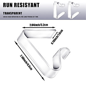 Patelai Transparent Clear Tablecloth Clips, Plastic Table Cloth Hold Down Clips Table Cloth Holder for Christmas Home Wedding Party Indoor Outdoor Picnic（48 Pieces, Large）