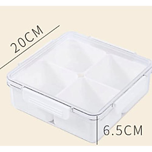 XWWDP Transparent Boxes of Candies, Dried Fruits, Nuts, Multi-mesh, Detachable Lids, Coolers, and Grocery Boxes (Color : Clear, Size : 6.5cm)