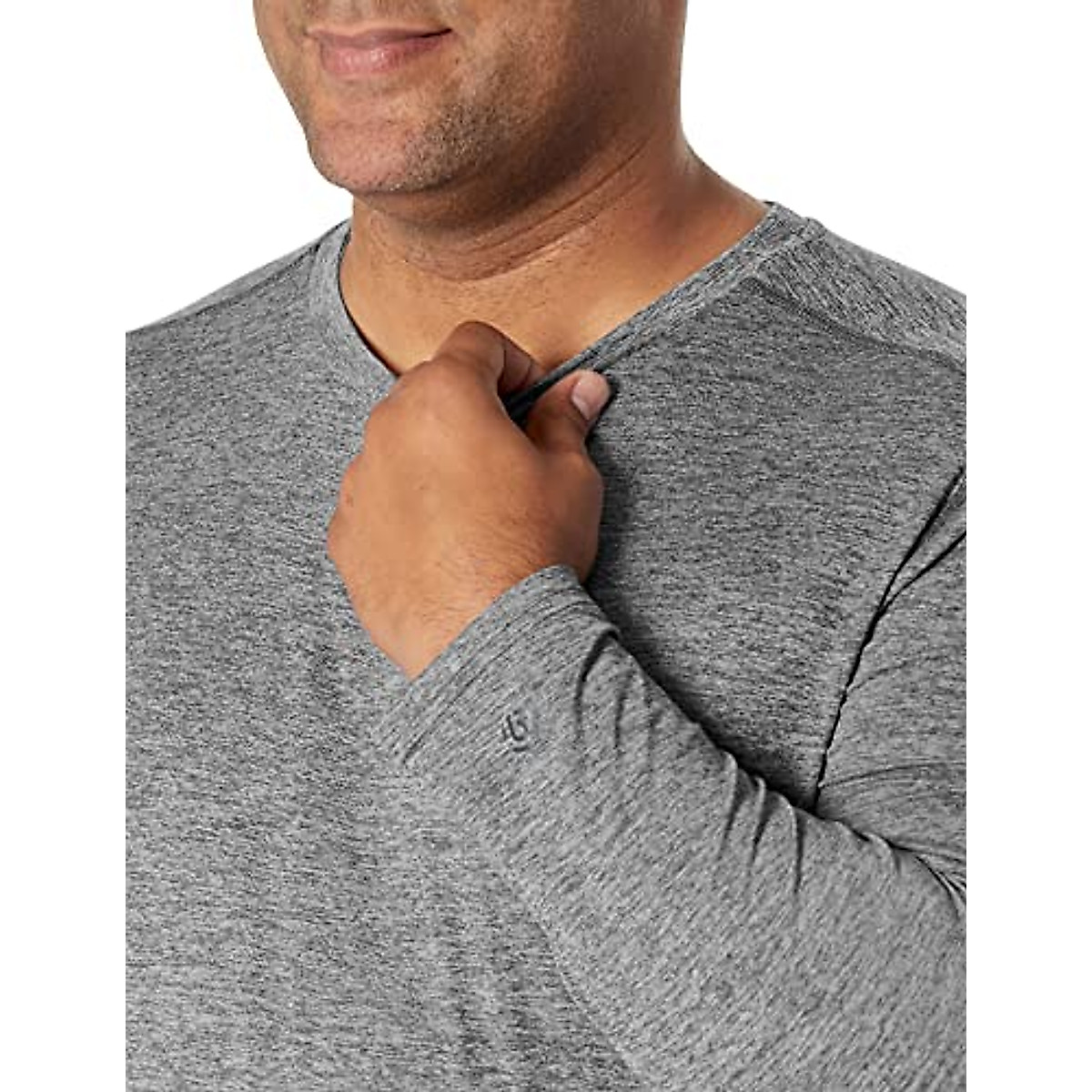 C9 Champion mens Long Sleeve Tech Tee T Shirt, Ebony Heather, Large US