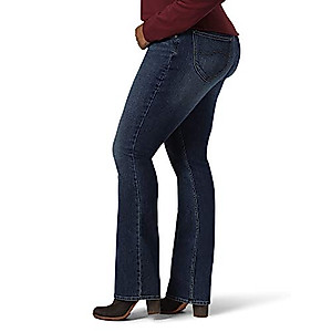 Riders by Lee Indigo Women's Midrise Bootcut Jean, Iron Blue, 12 Petite