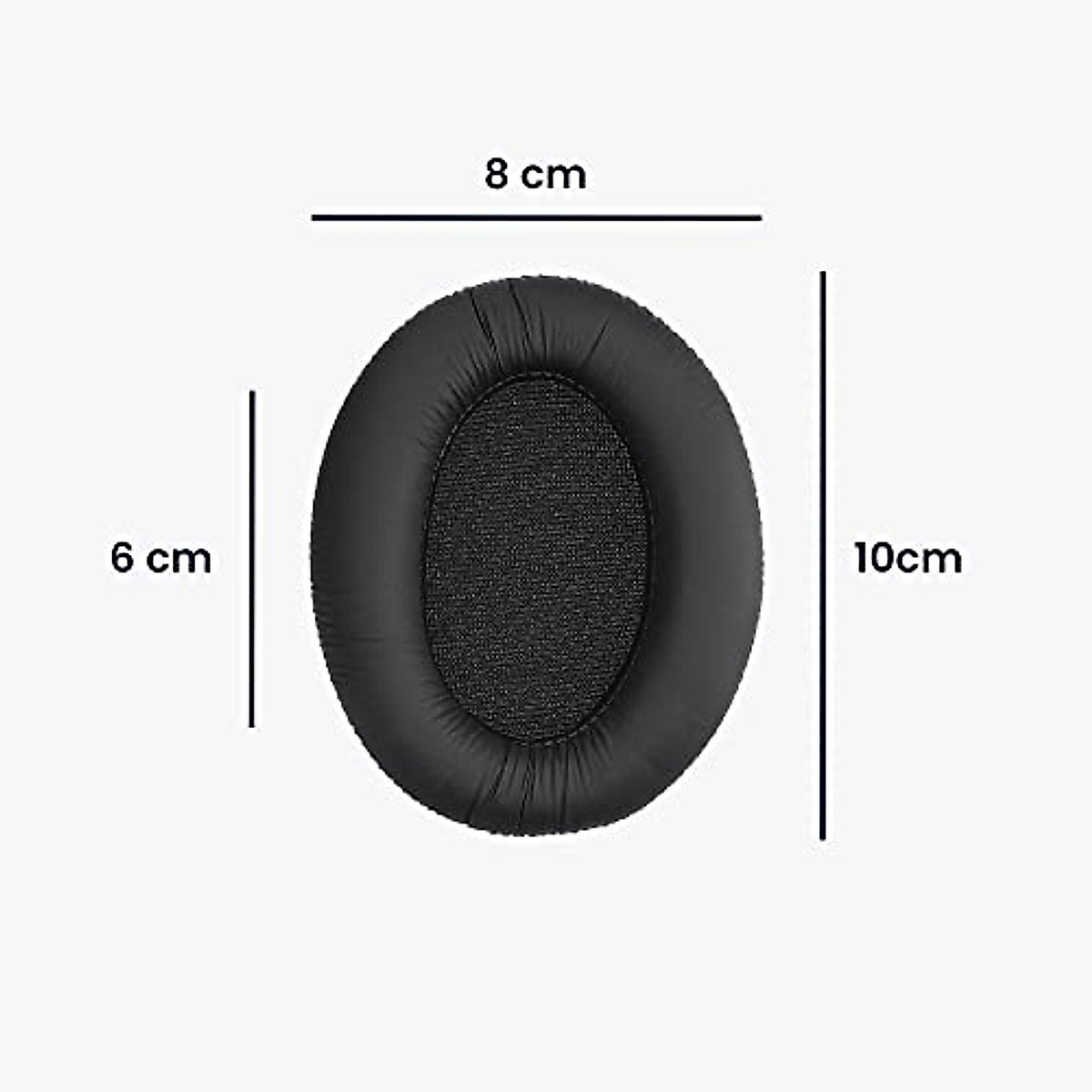 kwmobile Ear Pads Compatible with Sennheiser HD201 / HD206 / HD180 / HD200 Pro Earpads - 2X Replacement for Headphones - Black