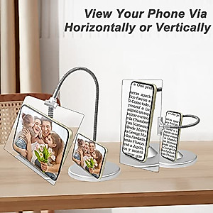 5X Magnifiers with Stand, 10"x6" Flexible Gooseneck Full Book Page Magnifying, Large Book Page Magnifier for Reading Small Prints & Low Vision Seniors with Aging Eyes, Sliver