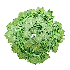 12 Pack Artificial Ivy Fake Vines for Bedroom Aesthetic, 84 Feet, Greenery Leaves UV Resistant, Hanging Plant Decoration for Wedding, Party, Garden, Office, Wall. Vine Garland