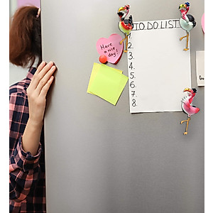 Puzzled Flamingo Refrigerator Bobble Magnet (Set of 3)