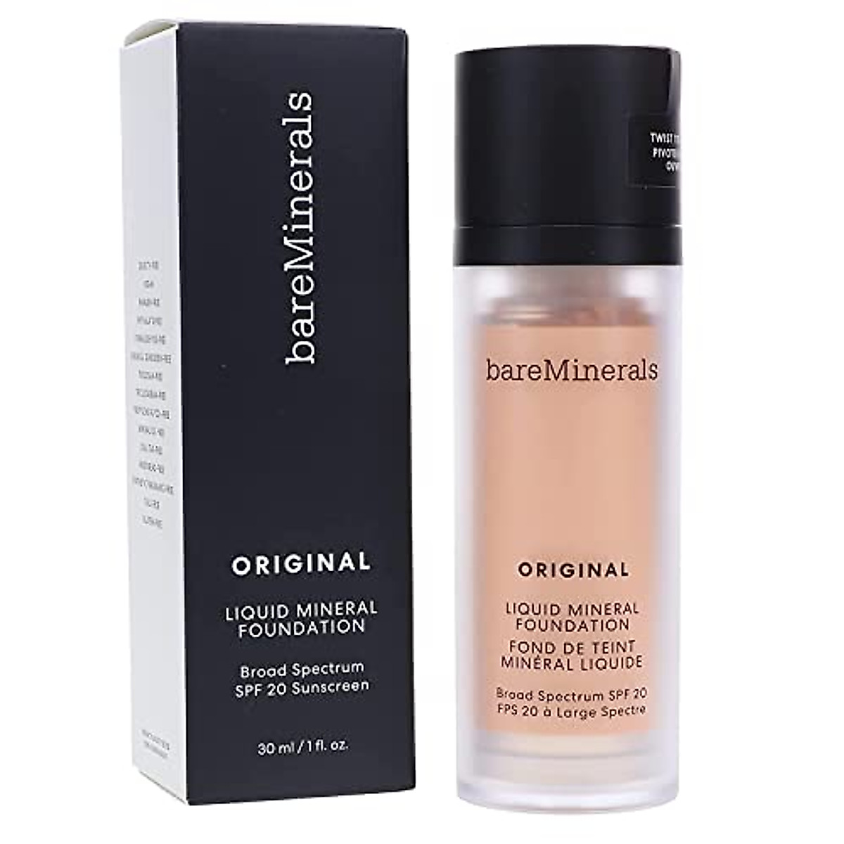 bareMinerals Original Liquid Mineral Foundation Broad Spectrum Spf 20, Fair 01, 1 Fl Oz
