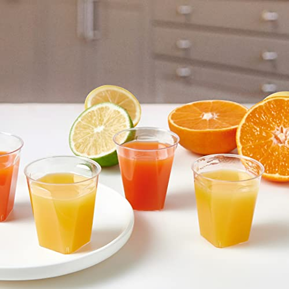 JOLLY CHEF 300 Pack 2 oz Plastic Shot Glasses,2 oz Clear Disposable Plastic Cups Heavy-duty Party Glasses, Disposable Cups for Wedding, Thanksgiving, Christmas, Halloween Party