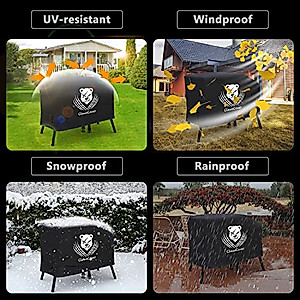 Grills Covers Waterproof Outdoor Fit for Blackstone 17 Inch 22 Inch Griddles Covers with Hood and Stand,Dustproof Tearproof Fadeless BBQ Gas Cover,Windproof Buckle Straps,Storage Bag