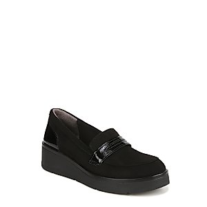 BZees Women's Fast Track Washable Comfort Slip On Fashion Loafer Black 8 M