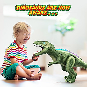Dinosaur Toys with Remote Control-Dino Toys for Kids 3-5,6-8,8-12,Robot T-Rex Dinosaurs with Sounds,Lights,Moving and Launching Bullets,Gifts for 3+ Years Old Boys and Girls