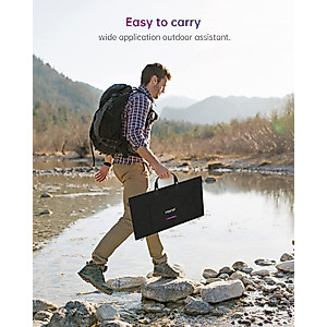 imuto 100W Portable Solar Panel,18V Foldable Solar Charger with IP54 Waterproof & High Charging Conversion Compatible with imuto T1000 Generator for Outdoor Camping Hiking Emergency RV Trailer Boat