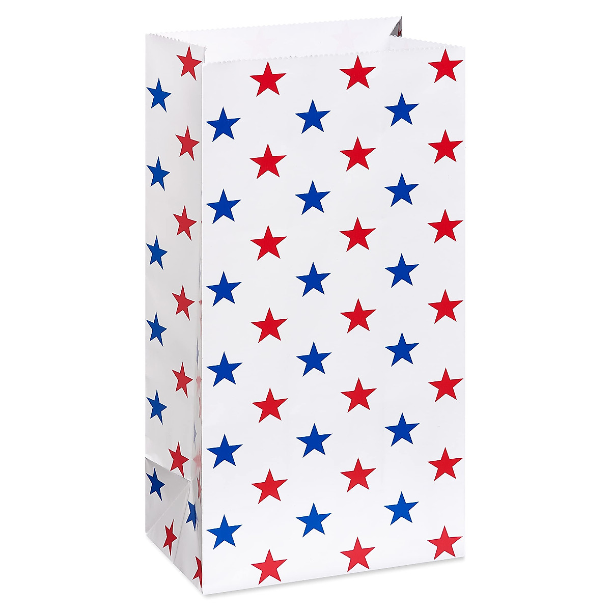 American Greetings 10" Large Patriotic Gift Bags, Red, White and Blue (16-Count)