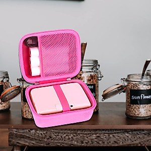 khanka Hard Travel Case Replacement for Phomemo M04S Portable Thermal Printer, Bluetooth Label Printer, Case Only (Pink)