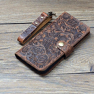 Handmade Genuine Leather Case For Iphone 15 Pro Max 14 13 12 11 Max Leather Wallet For Iphone Case