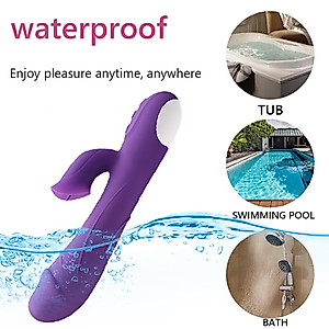 Beegu Personal Handheld 9 Inch High Intensity Vibrating Massager, Cordless Electric 7 Speed Vibrators Deep Tissue Massage for Portable Women Massager for Full Body, Purple