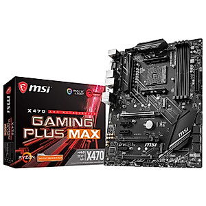 MSI Performance Gaming AMD X470 Ryzen 2ND and 3rd Gen AM4 DDR4 DVI HDMI Onboard Graphics CFX ATX Motherboard (X470 GAMING PLUS Max)