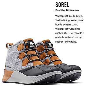 Sorel Women's Out 'N About III Classic Waterproof Boot - Camel Brown, Black - Size 10