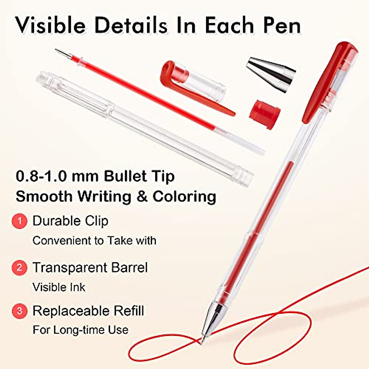 Shuttle Art 120 Unique Colors (No Duplicates) Gel Pens Gel Pen Set for Adult Coloring Books Art Markers