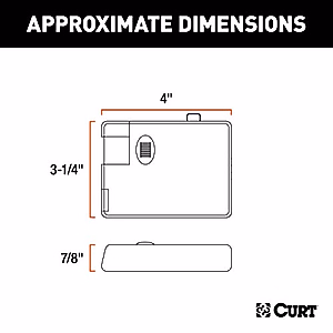 CURT 51140 TriFlex Electric Trailer Brake Controller, Proportional, 7 x 5 x 2.63 inches, Black