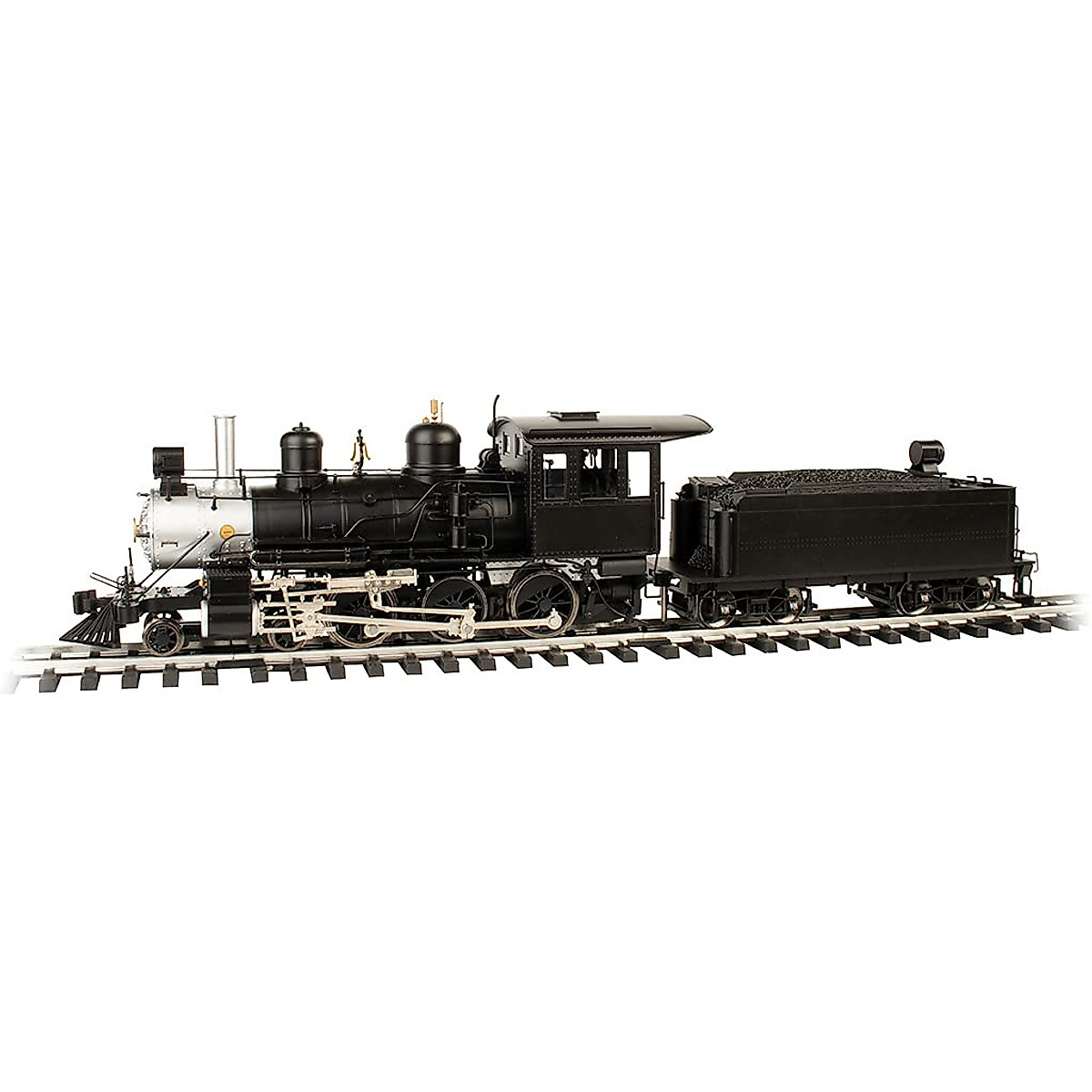 Bachmann Trains - 4-6-0 Steam Locomotive with Metal Gears - Painted, UNLETTERED - Black - Large G Scale