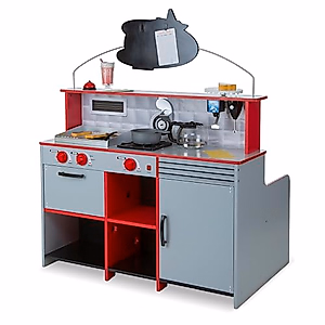 Melissa & Doug Double-Sided Wooden Star Diner Restaurant Play Space