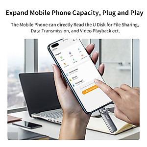 SSK 1TB USB Drive, External SSD Fast 550MB/s 2-in-1 Dual Drive USB Type C+ USB A 3.2 Gen2 Solid State Thumb Drive SSD Stick for iPhone 15/PS4/Android Phone/Tablet/Windows/Mac