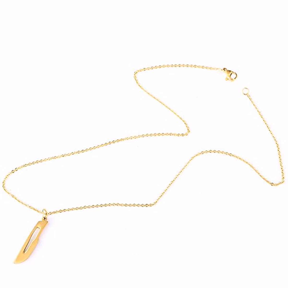 MANZHEN Doctor Nurse Scalpel Pendant Necklace Medical Jewelry for Women (Silver)