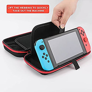 Penis Pattern Portable Travel Carry Case Hard Shell Pouch with Pockets Storage Bag for Switch Console Game and Slots Cards Accessories