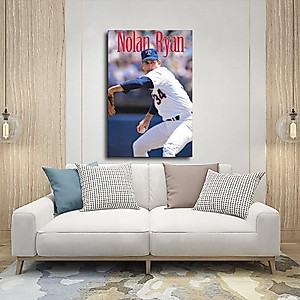 Nolan Ryan Baseball Playe74 Canvas Poster Bedroom Decor Sports Landscape Office Room Decor Gift Frame: Frame:16x24inch(40x60cm)