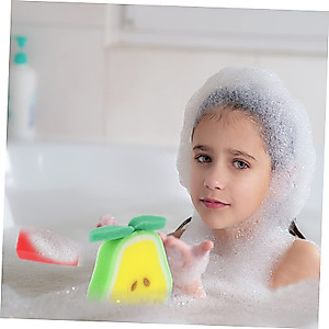 4pcs Bath Bath Rinser Sponge Bath Sponge Shower Puff Bath Sponge Fruit Bath Shower Sponge Cartoon Bath Sponge Scrubber Sponge Pu Sponge Material Spa