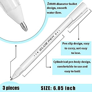 Adhesive Glue Pens Crafting Fabric Pen Liquid Glue Pen Provides Point Application for Die-Cuts Glitter Card Making Quilting Crafts Supplies (3 Pieces)