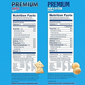 Premium Saltine Crackers Variety Pack, 2 Bags Oyster Crackers , 2 Boxes Minis Saltine Crackers, 4 Packs