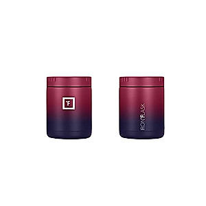 IRON °FLASK Thermos for Hot Food & Soup - 16 Oz Insulated Food Jar with Foldable Spoon - Leak Proof, Stainless Steel, Storage, Canteen, Double Walled - 16 Oz - Dark Rainbow