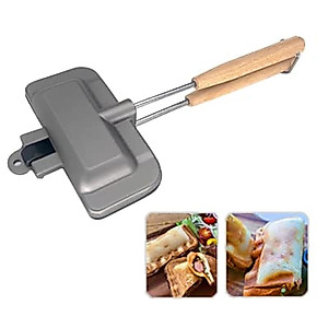 Double-Sided Sandwich Baking Pan, Double Sided Frying Pan, Grilled Cheese Maker Nonstick Sandwich Maker Flip Grill Pan for Breakfast Pancakes, Omelets, Frittatas, and Toast