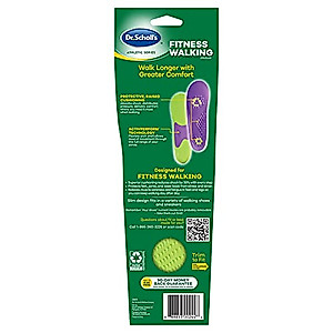 Dr. Scholl's Athletic Series Fitness Walking Insoles, Women’s Size 6-11, 1 PairMen's 8-14) 1 Pair