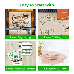 Laser Material Explore Kit, 111-Piece Laser Material Box, 8 Kinds of Laser Materials for Laser Engravers & Laser Cutters, Contains Plywood, Acrylic, Leather for Laser Crafting, Personalize Gifts