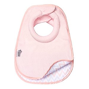 Tommee Tippee Closer to Nature Comfi-Neck Baby Bib with Padded Collar, Reversible – Pink Chevron, 2 Count