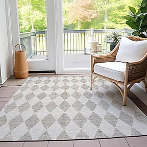 Addison Rugs Chantille ACN578 Beige 9' x 12' Indoor Outdoor Area Rug, Easy Clean, Machine Washable, Non Shedding, Bedroom, Living Room, Dining Room, Kitchen, Patio Rug