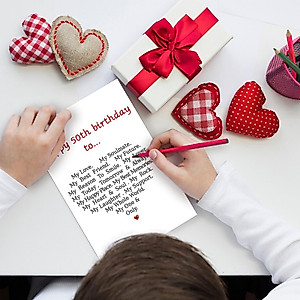 Funny 50th Birthday Card for Men Women,Romantic 50 Year Old Greeting Card for Boyfriend Husband,Naughty Love Anniversary Card for Wife Girlfriend,Special 50th Birthday Gifts For Only Love Him Her