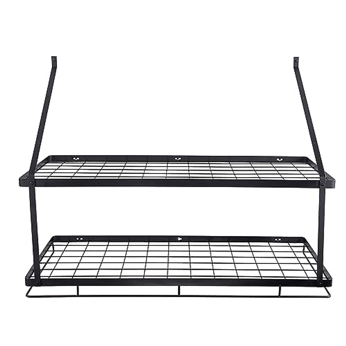 VEVOR Pot Rack Wall Mounted, 30 inch Pot and Pan Hanging Rack, Pot and Pan Hanger with 12 S Hooks, 55 lbs Loading Weight, Ideal for Pans, Utensils, Cookware in Kitchen