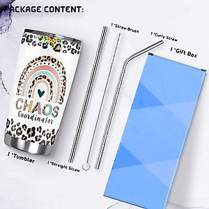 Cosictic Chaos Coordinator Tumbler, Birthday Gift For Teacher Mom Boss Lady Coworker Manager Women