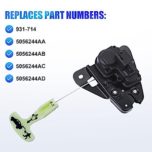 931-714 Tailgate Lock Trunk Latch Actuator Replacement for 2006-18 Dodge Charger, 2008-18 Challenger, 2008-14 Avenger, 2005-18 Chrysler 300, 2011-14 Chrysler 200, Replaces 5056244AA, 5056244AB