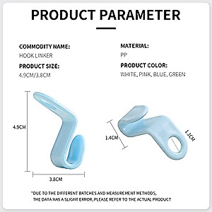 YIXINJIAJU Clothes Hanger Connector Hooks 100Pieces, Thicken, Load 30 Pounds, Used in Closet Space Savers and Organizer Closets