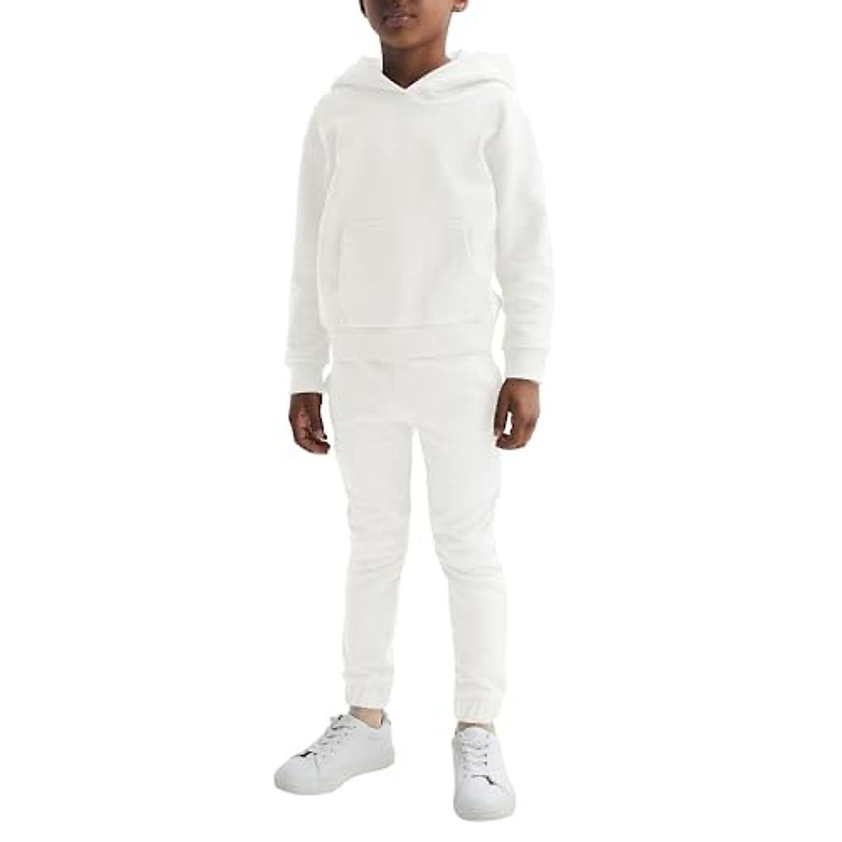 Haloumoning Boys 2 Piece Outfits Sweatsuits Long Sleeve Pullover Hoodie and Sweatpants Tracksuit Set 5-14 Years