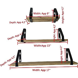 Floating Shelves Wall Mounted Shelves,Wall Storage Shelves Display Rack for Bedroom, Living Room, Bathroom and More