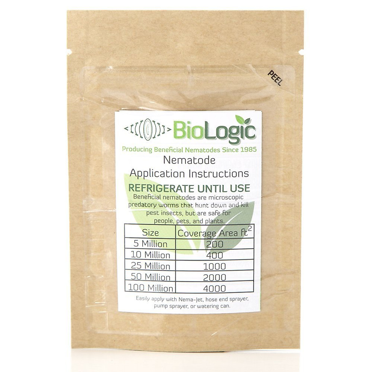 BioLogic Ecomask Beneficial Nematodes, 10 Million Steinernema carpocapsae (Sc) Nematodes for Natural Flea Control Plus Easy to Use Hose End Sprayer (Value Pack)
